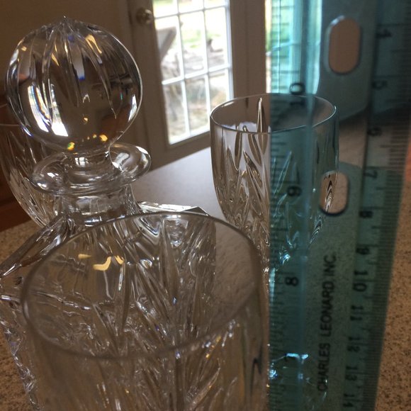 Dining | Block Crystal Decanter And 4 Wine Glasses | Poshmark